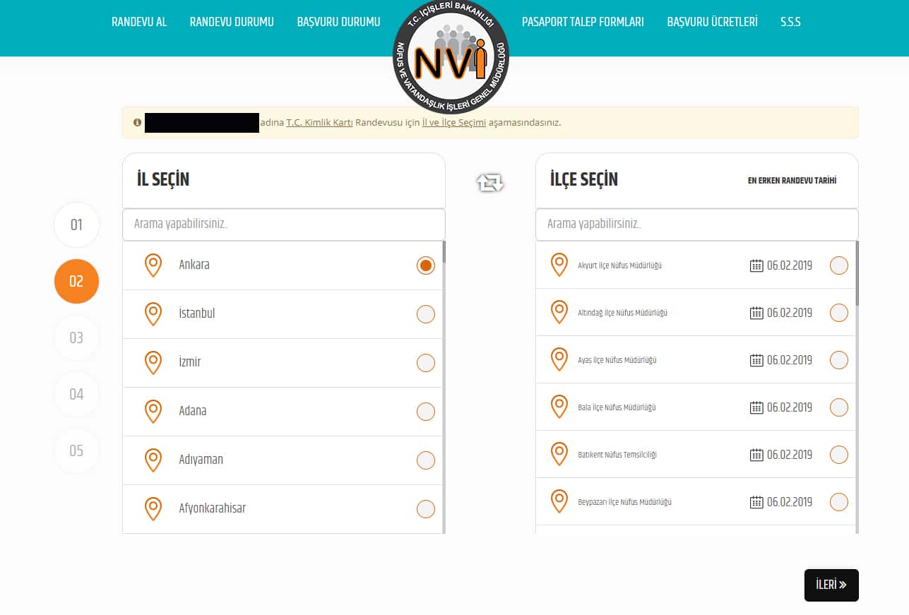 Yeni Kimlik Online Randevu – 2019 Nüfus Müdürlüğü Kimilk Randevusu | E ...